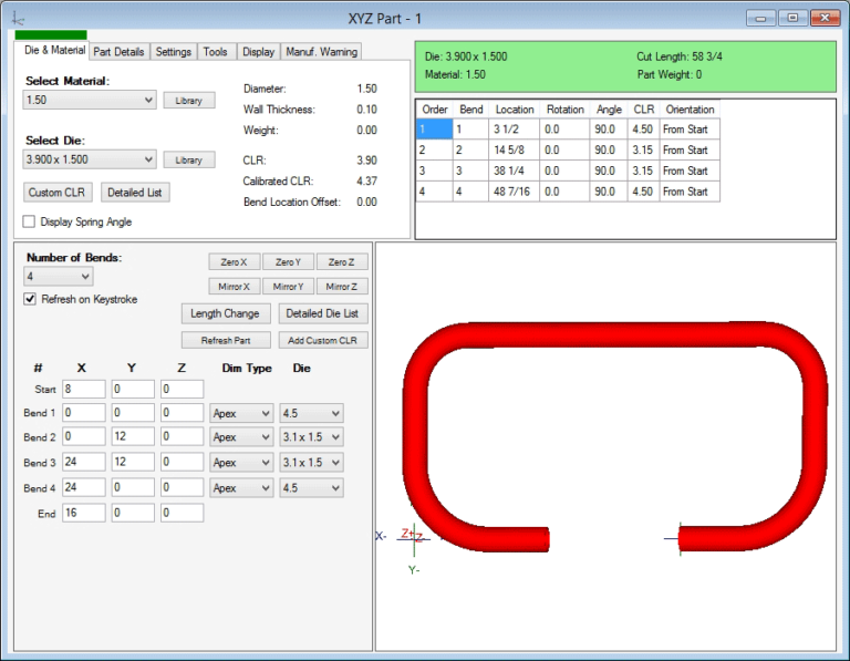 Bend-Tech SE Software
