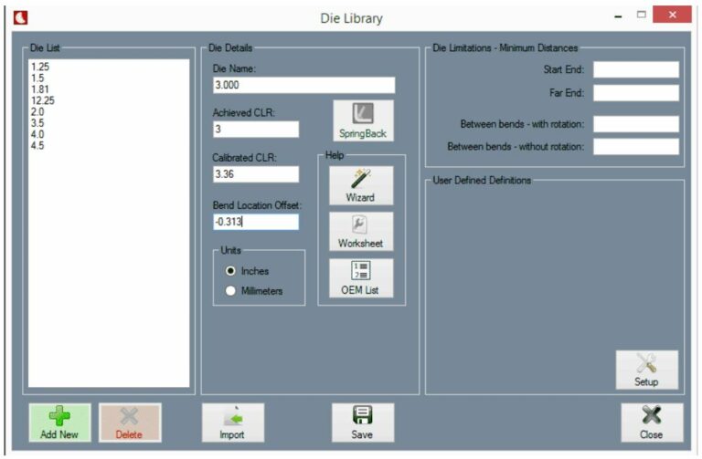 Bend-Tech EZ Software