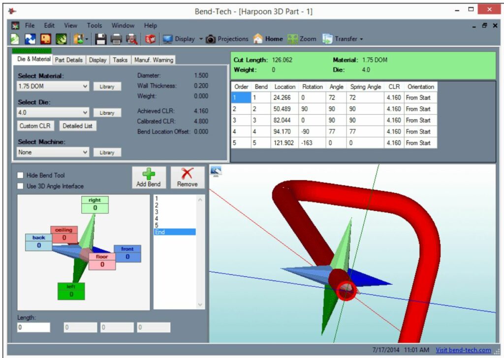 Bend-Tech PRO Software